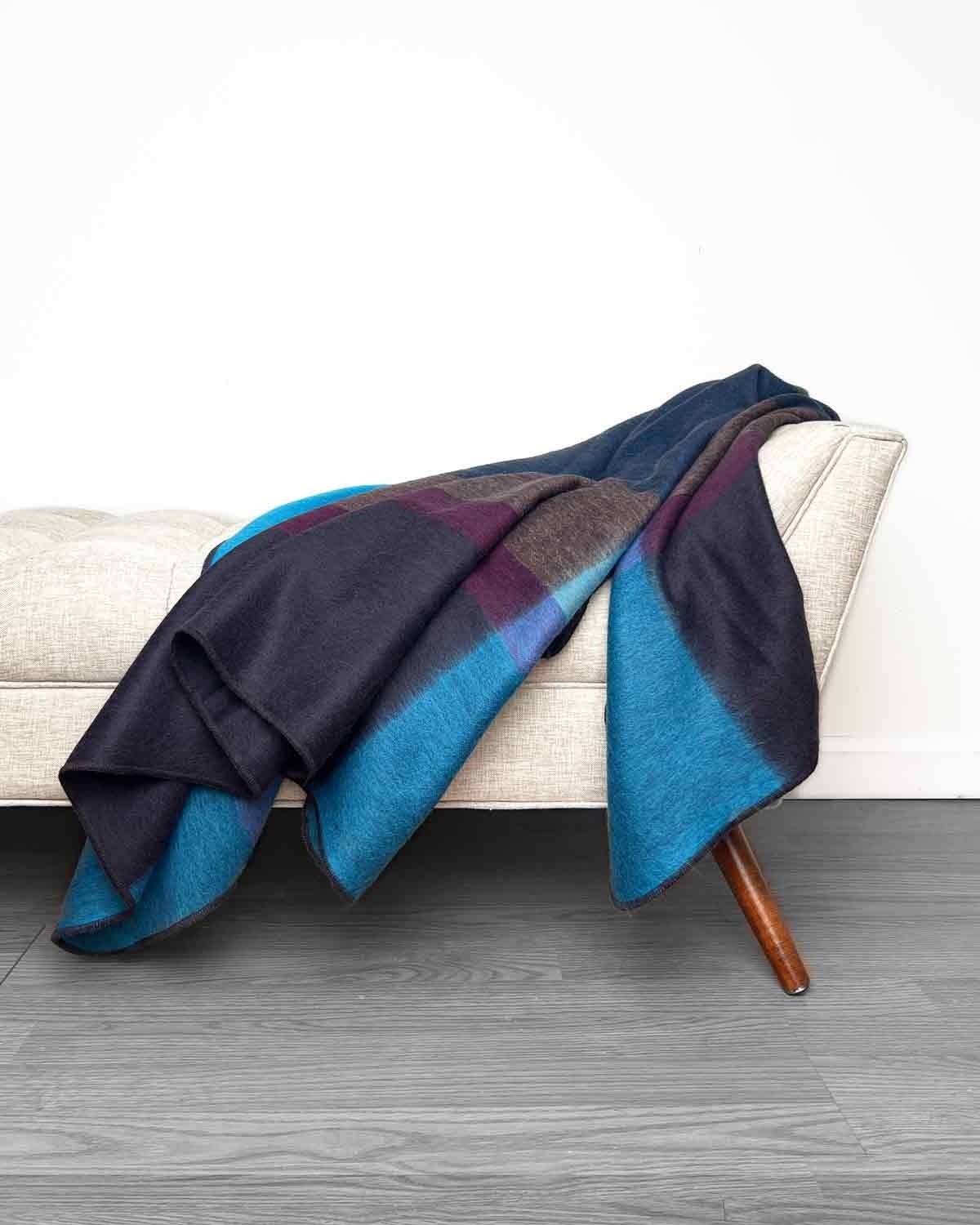 Alpaca Throw Blanket - Nightfall - Wool Blankets